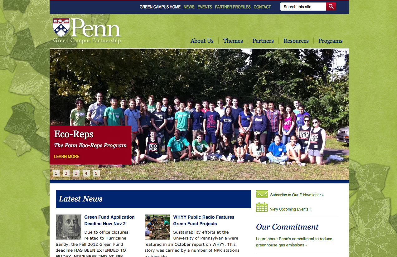 Penn Green Campus Partnership Website Launch | Philadelphia Branding ... Penn Green Campus Partnership Website Launch | Philadelphia Branding ...